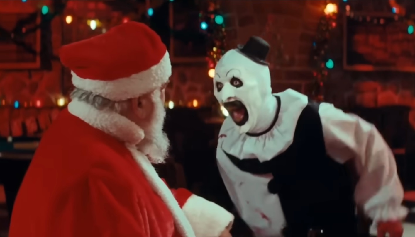 Art the Clown pays a visit to Santa Claus in Terrifier 3 clip