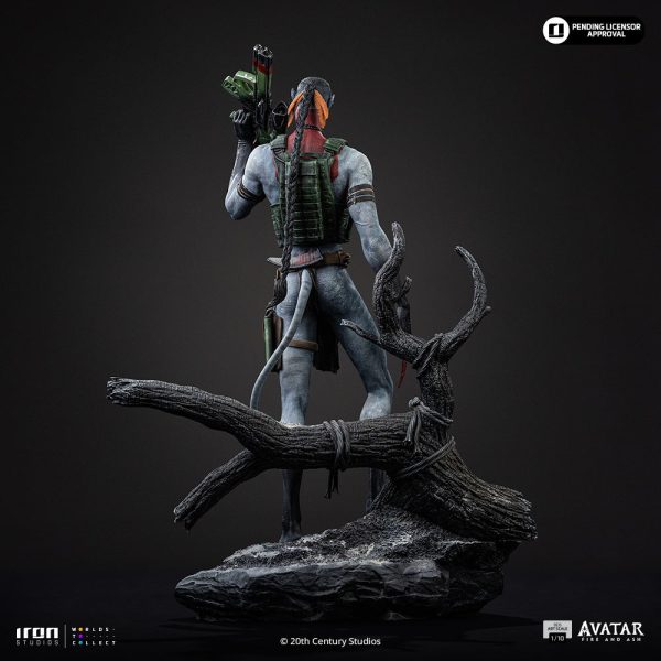 Avatar: Fire and Ash Miles Quaritch and Varang collectible statues revealed by Iron Studios