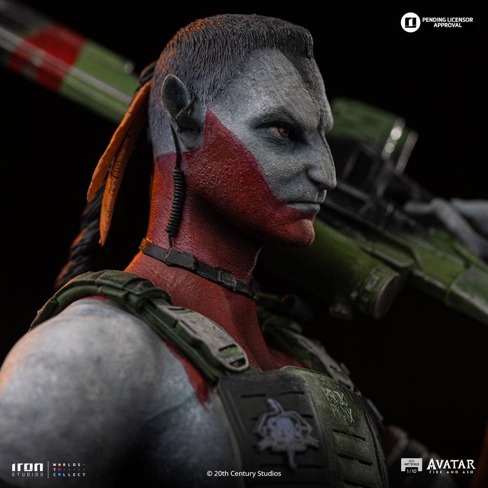 Avatar: Fire and Ash Miles Quaritch and Varang collectible statues revealed by Iron Studios