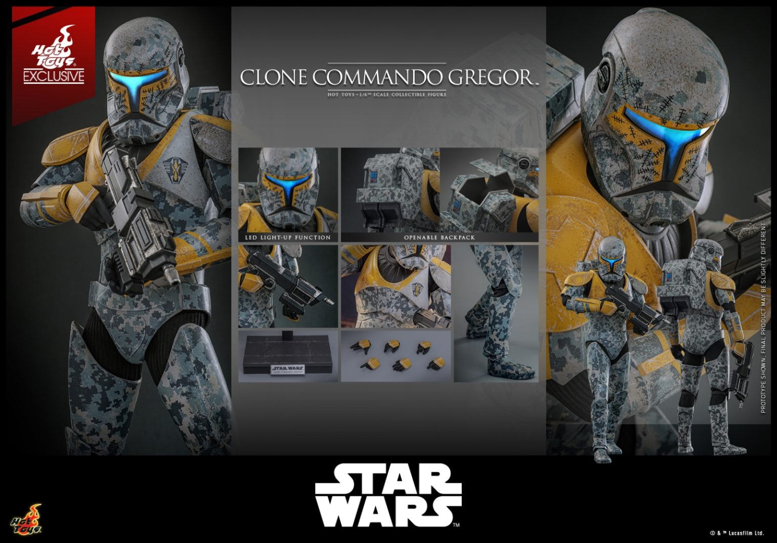 Clone Commando Gregor joins Hot Toys' Star Wars sixth scale action ...