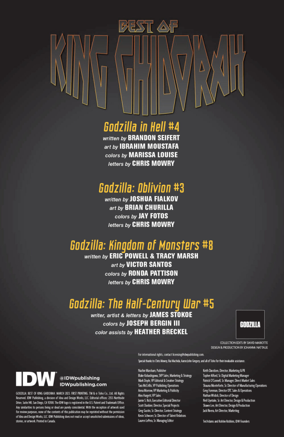 Godzilla: Best Of King Ghidorah - Comic Book Preview