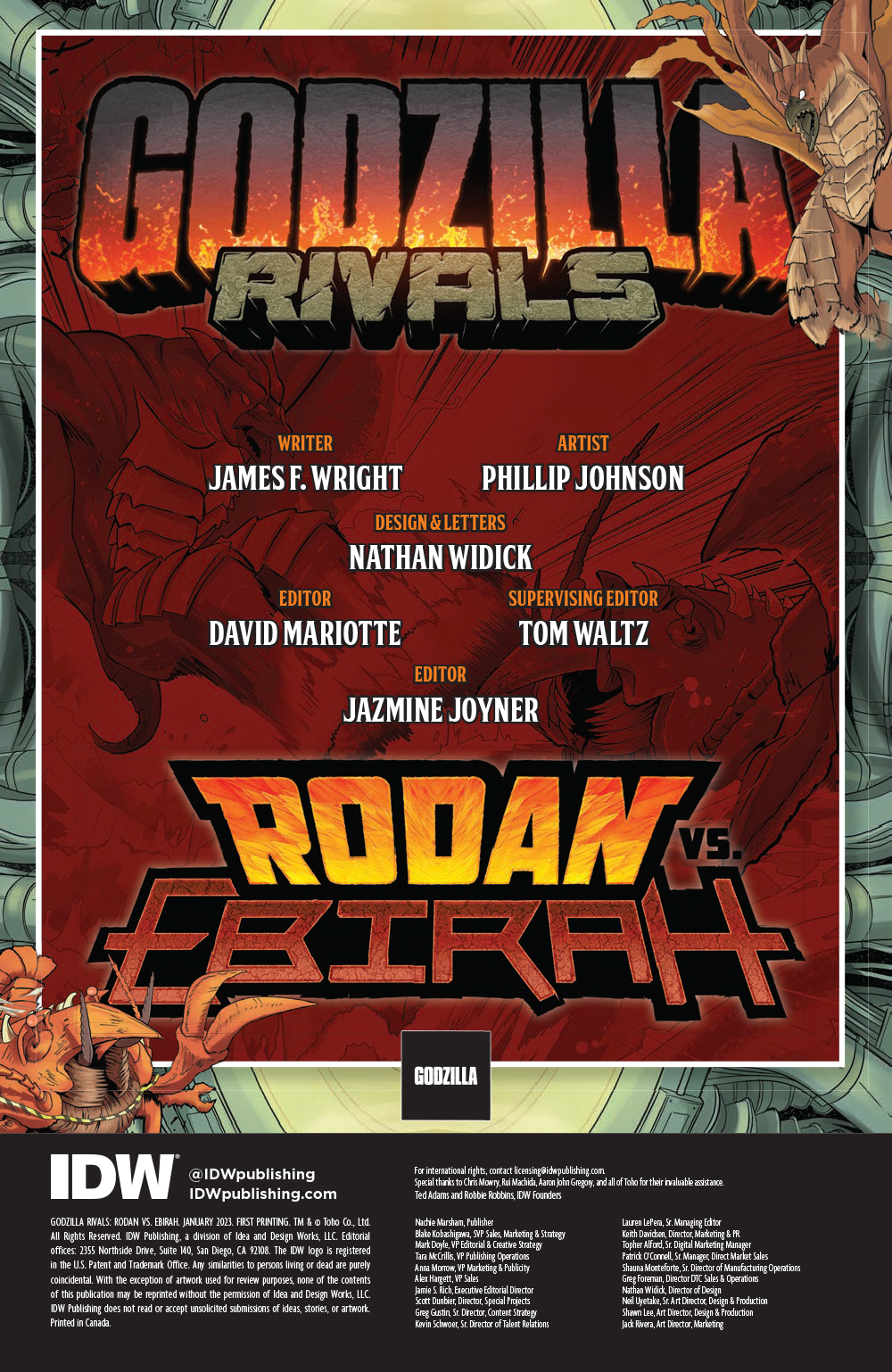 Godzilla Rivals: Rodan Vs. Ebirah - Comic Book Preview