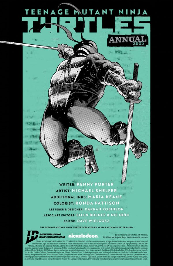 Teenage Mutant Ninja Turtles 2025 Annual #1 - Comic Book Preview