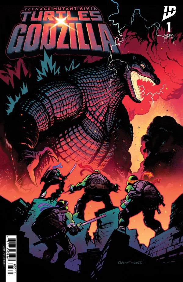 Get a first look at Teenage Mutant Ninja Turtles x Godzilla crossover event
