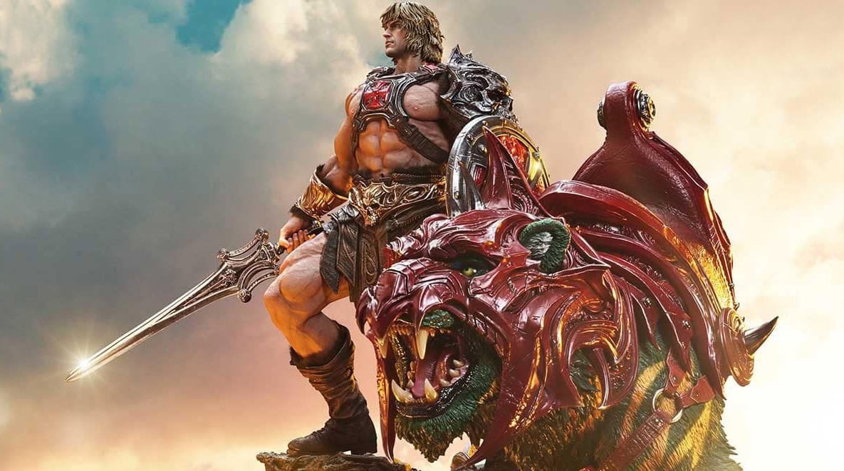 He-Man and Battle Cat Masters of the Universe quarter scale collectible ...