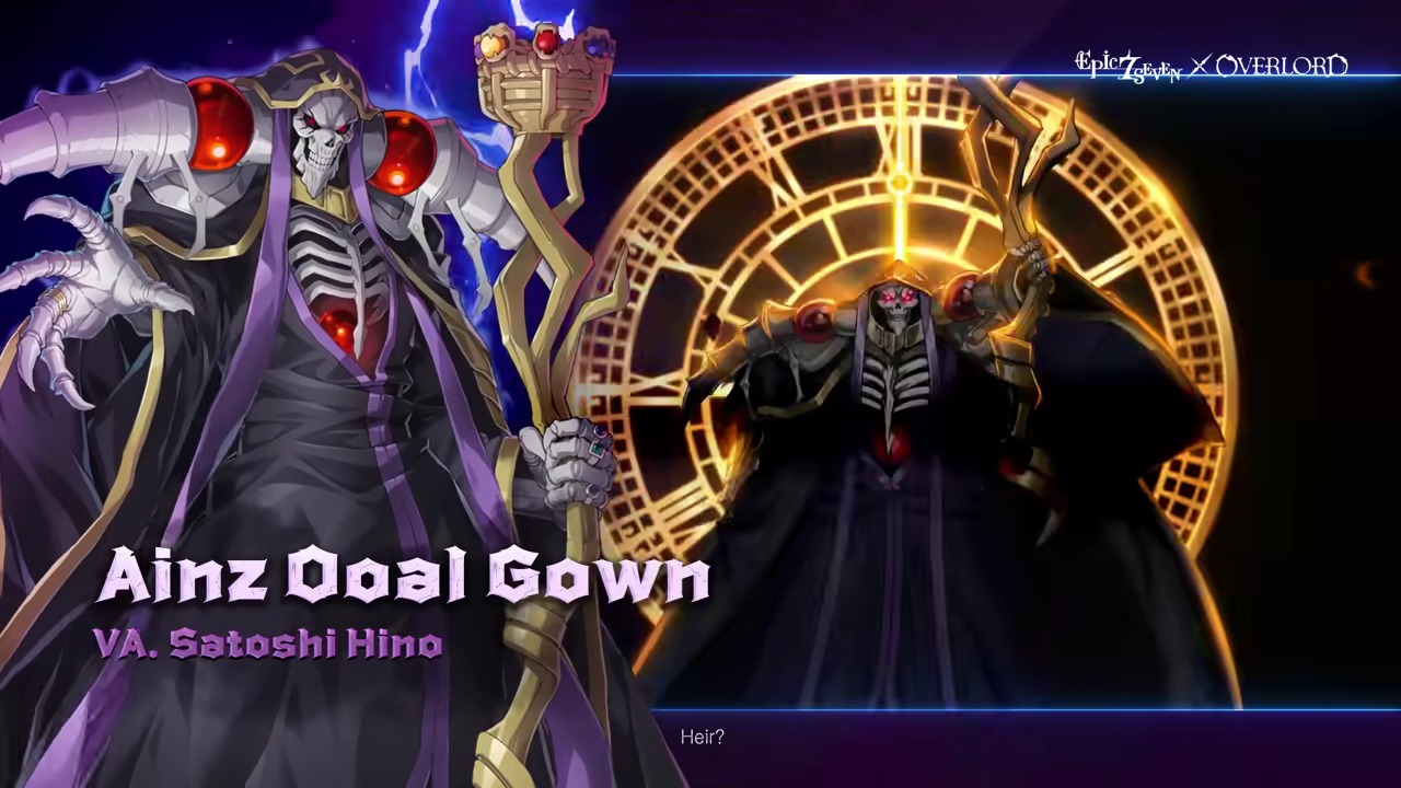 Hit anime OVERLORD arrives on mobile RPG Epic Seven