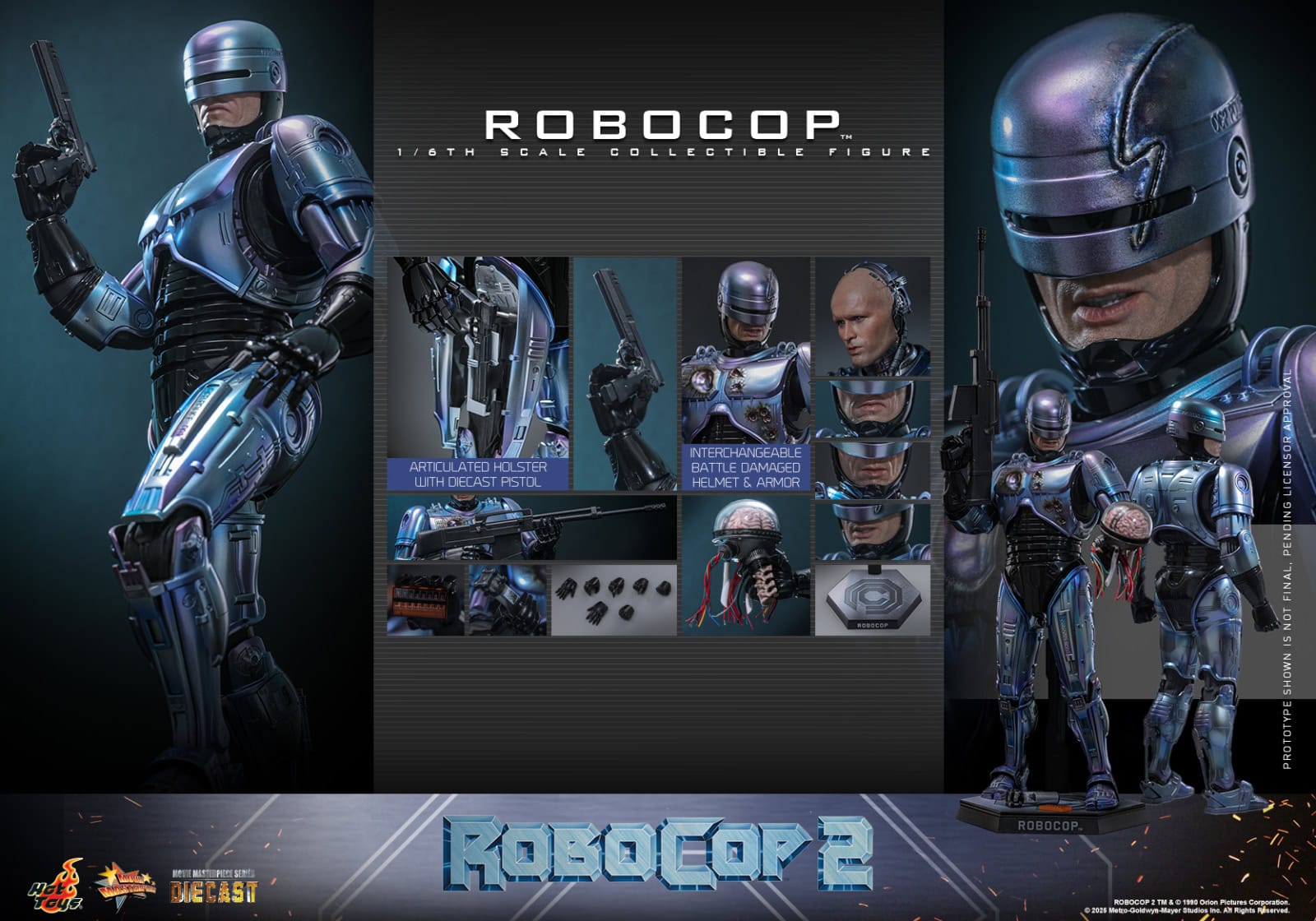 Hot Toys unveils RoboCop and RoboCain sixth scale figures from RoboCop 2