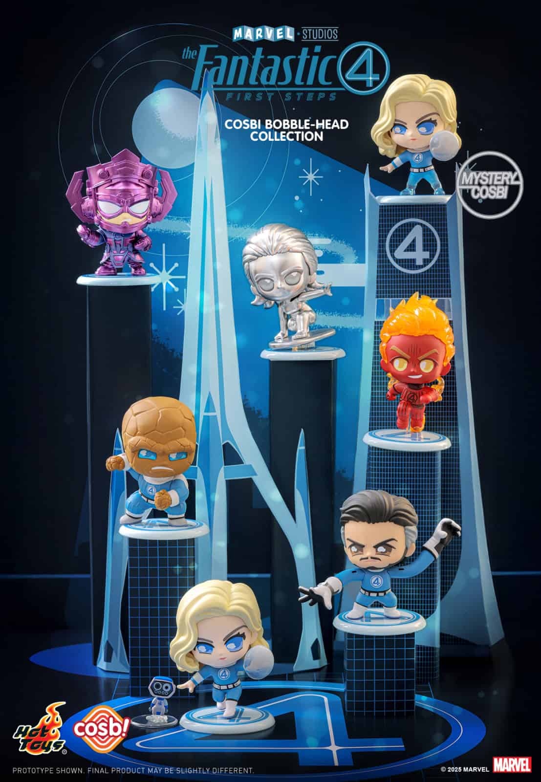 The Fantastic Four: First Steps Cosbi Bobble-Head Collection unveiled by Hot Toys