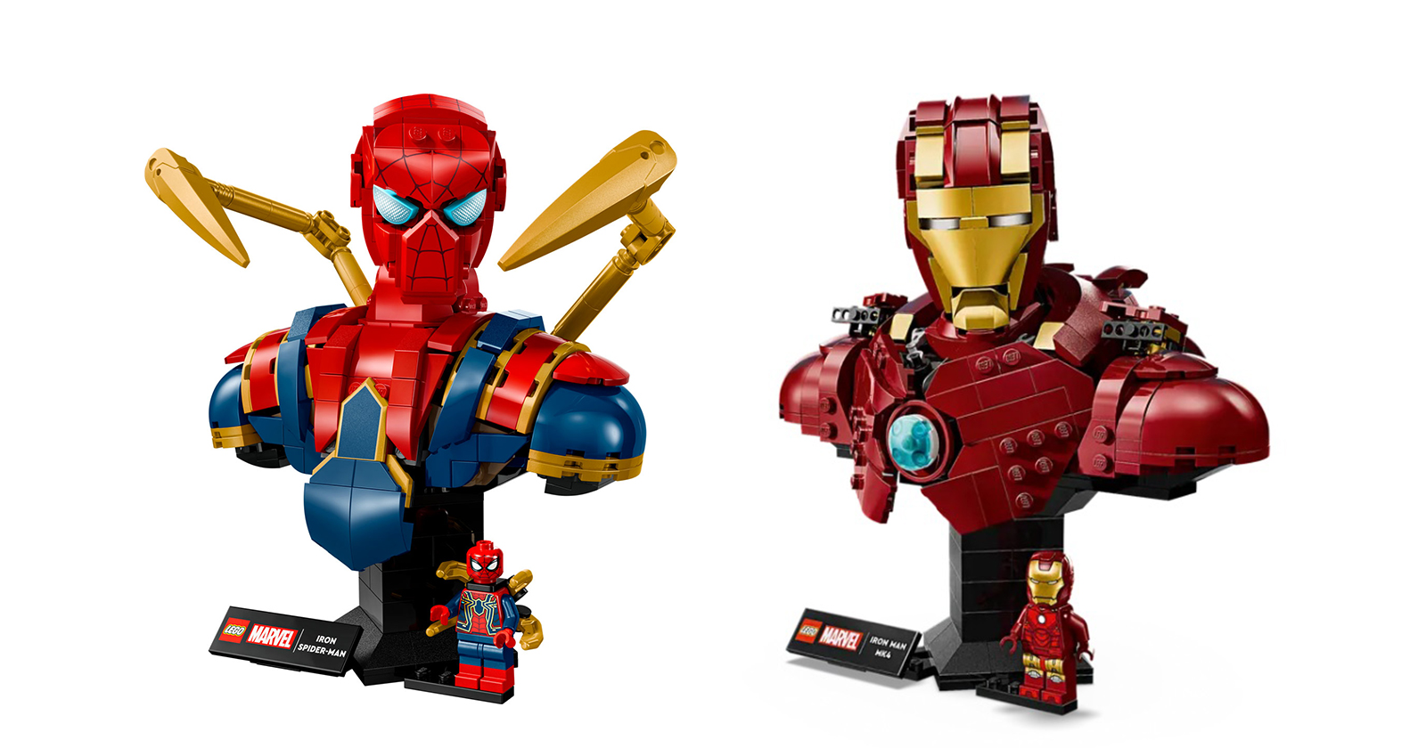 Iron Man and Spider-Man to launch LEGO's Marvel Mini Bust Collection