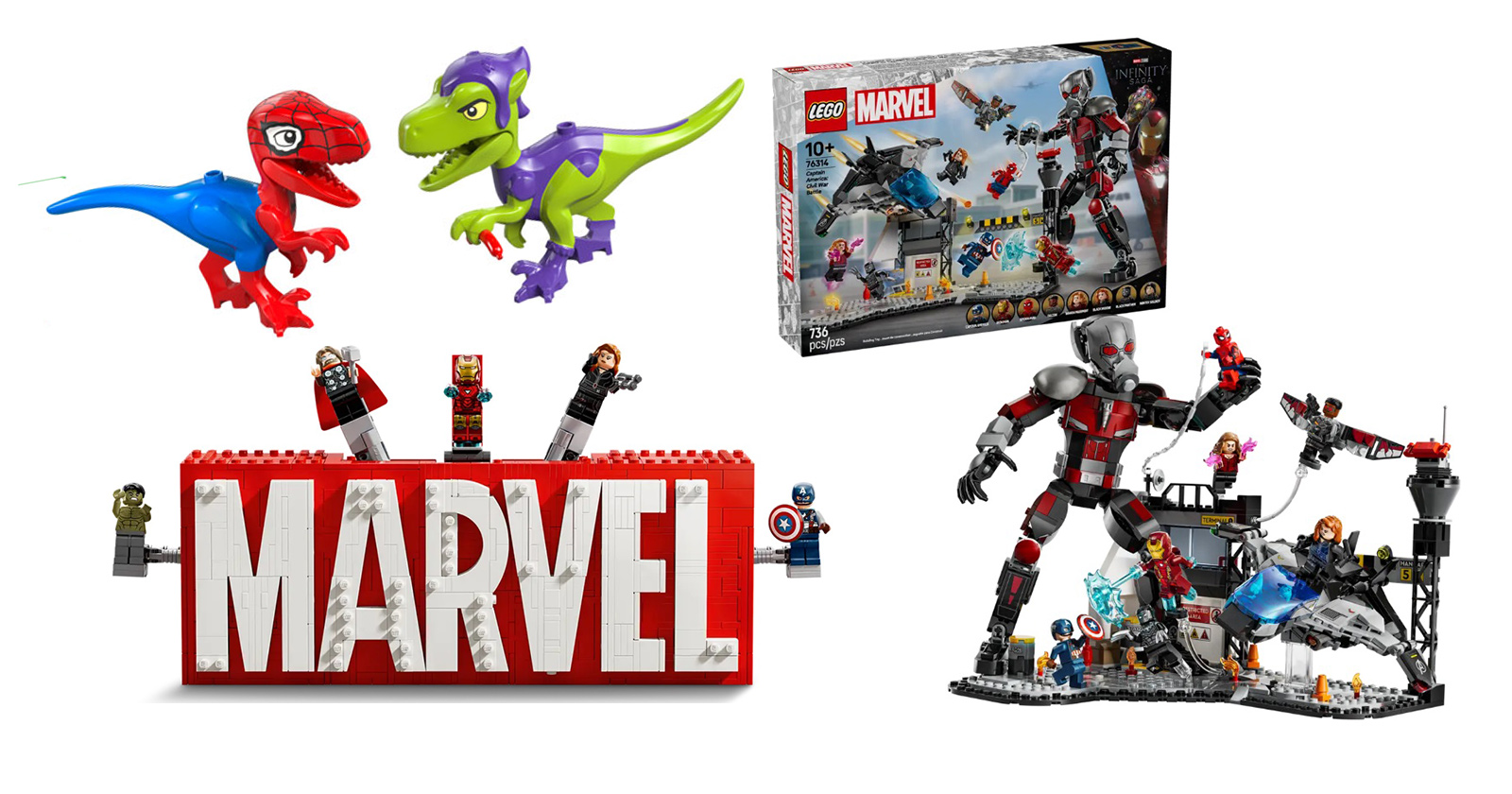 LEGO Marvel Winter 2025 sets include dinosaurs, mechs and more