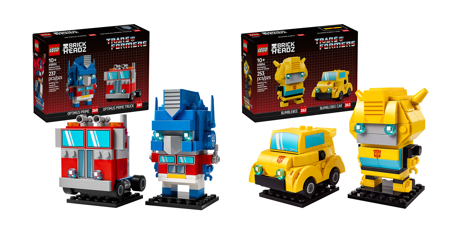 LEGO rolls out Optimus Prime and Bumblebee Transformers BrickHeadz
