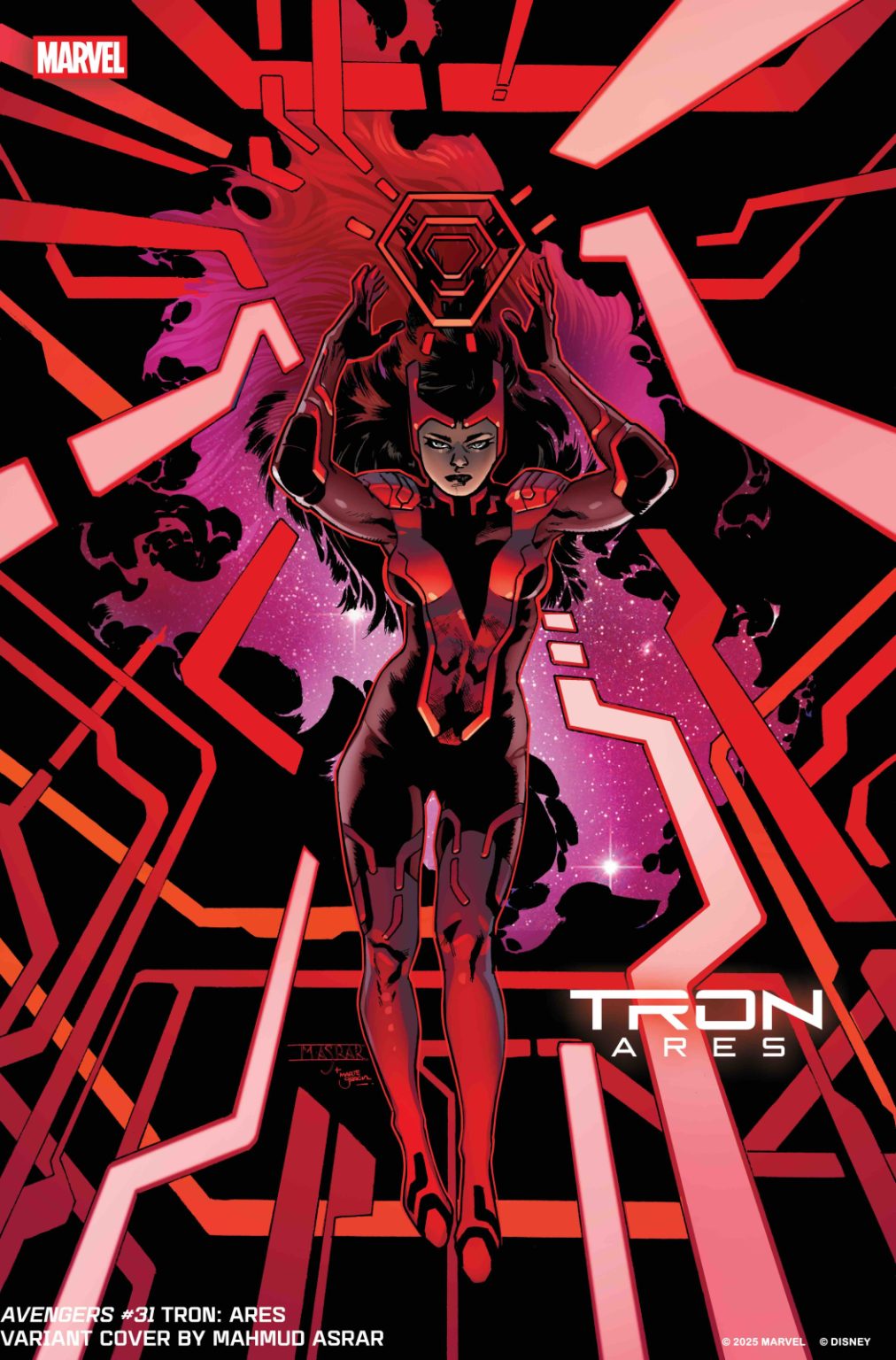 Marvel superheroes enter The Grid for TRON: Ares variant covers