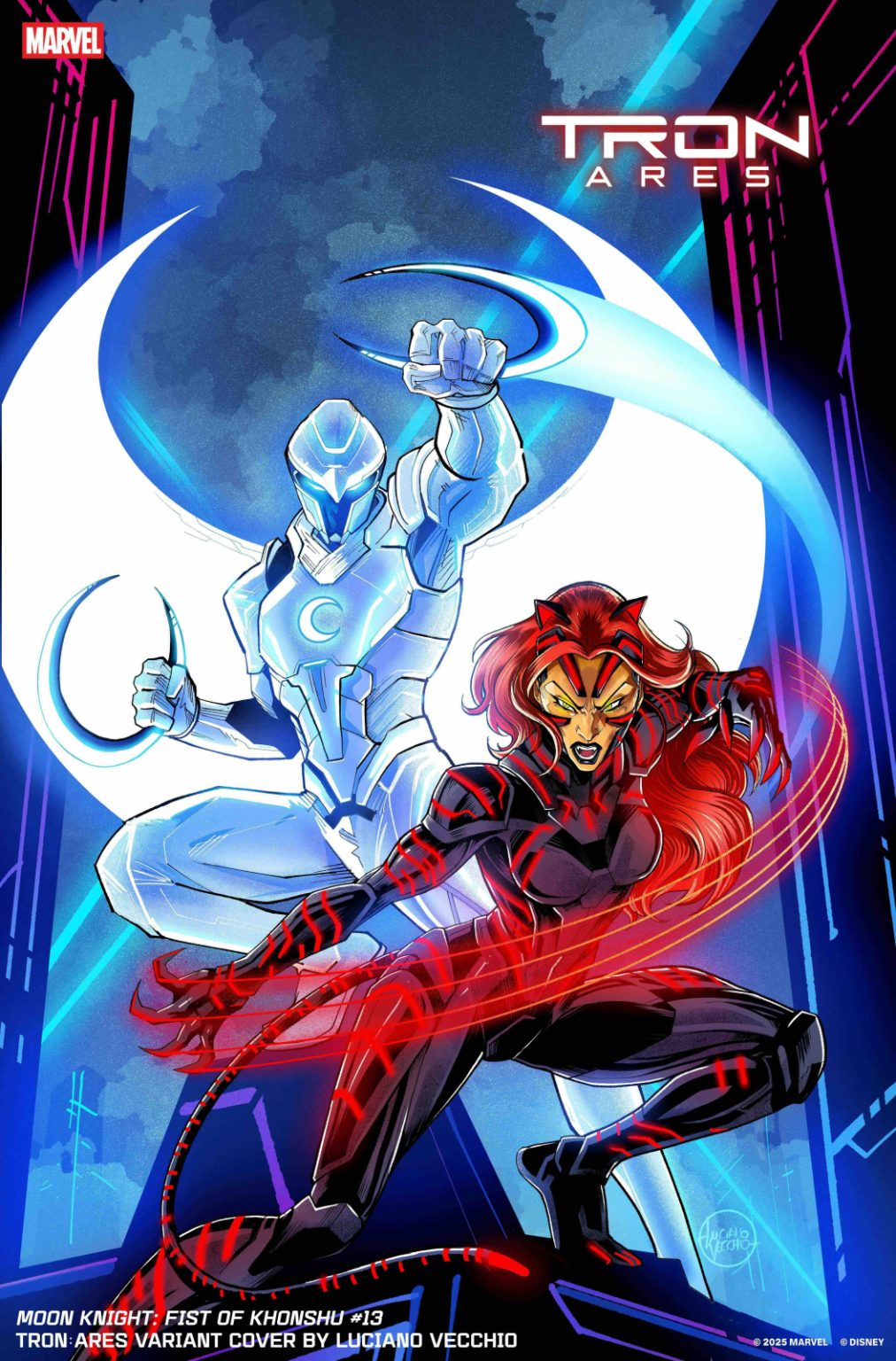 Marvel superheroes enter The Grid for TRON: Ares variant covers