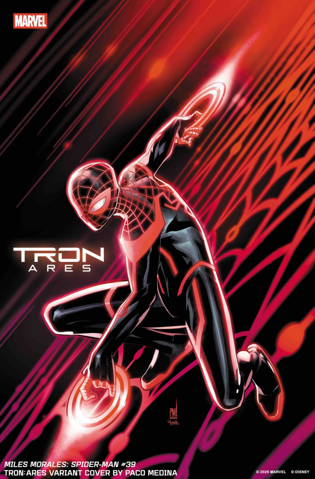Marvel superheroes enter The Grid for TRON: Ares variant covers