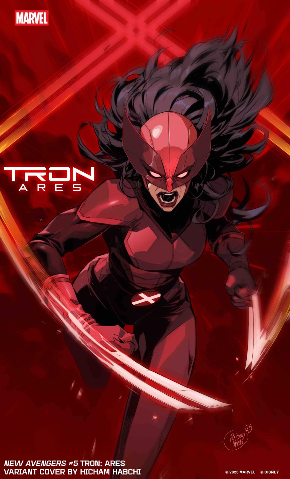 Marvel superheroes enter The Grid for TRON: Ares variant covers