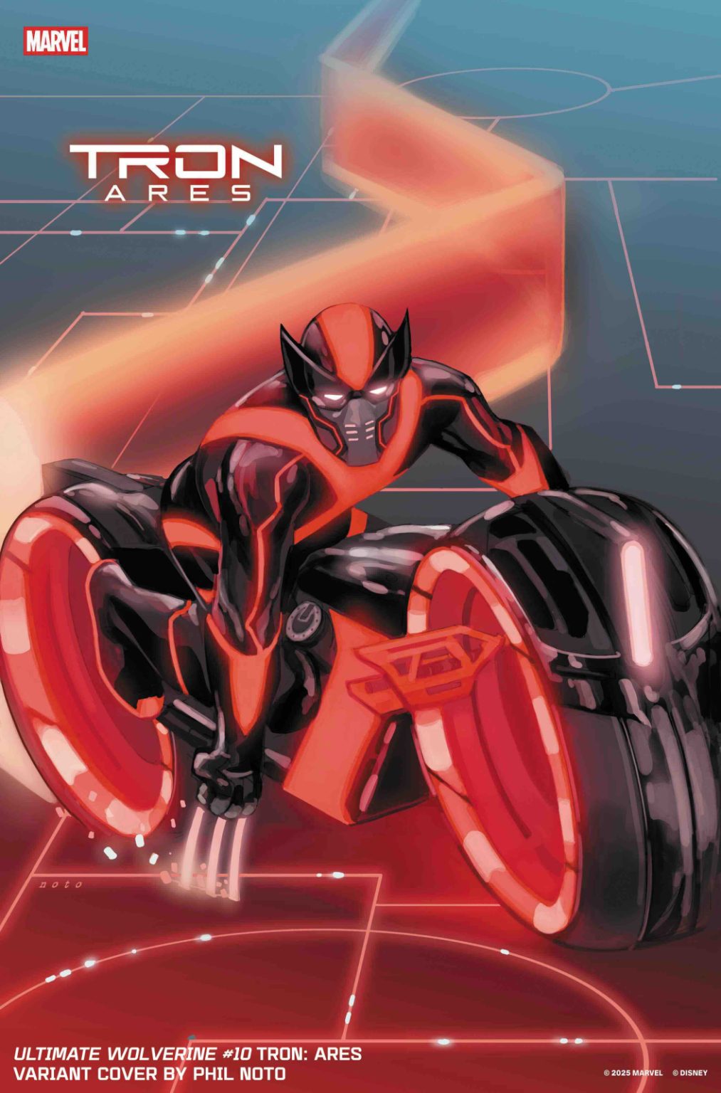 Marvel superheroes enter The Grid for TRON: Ares variant covers