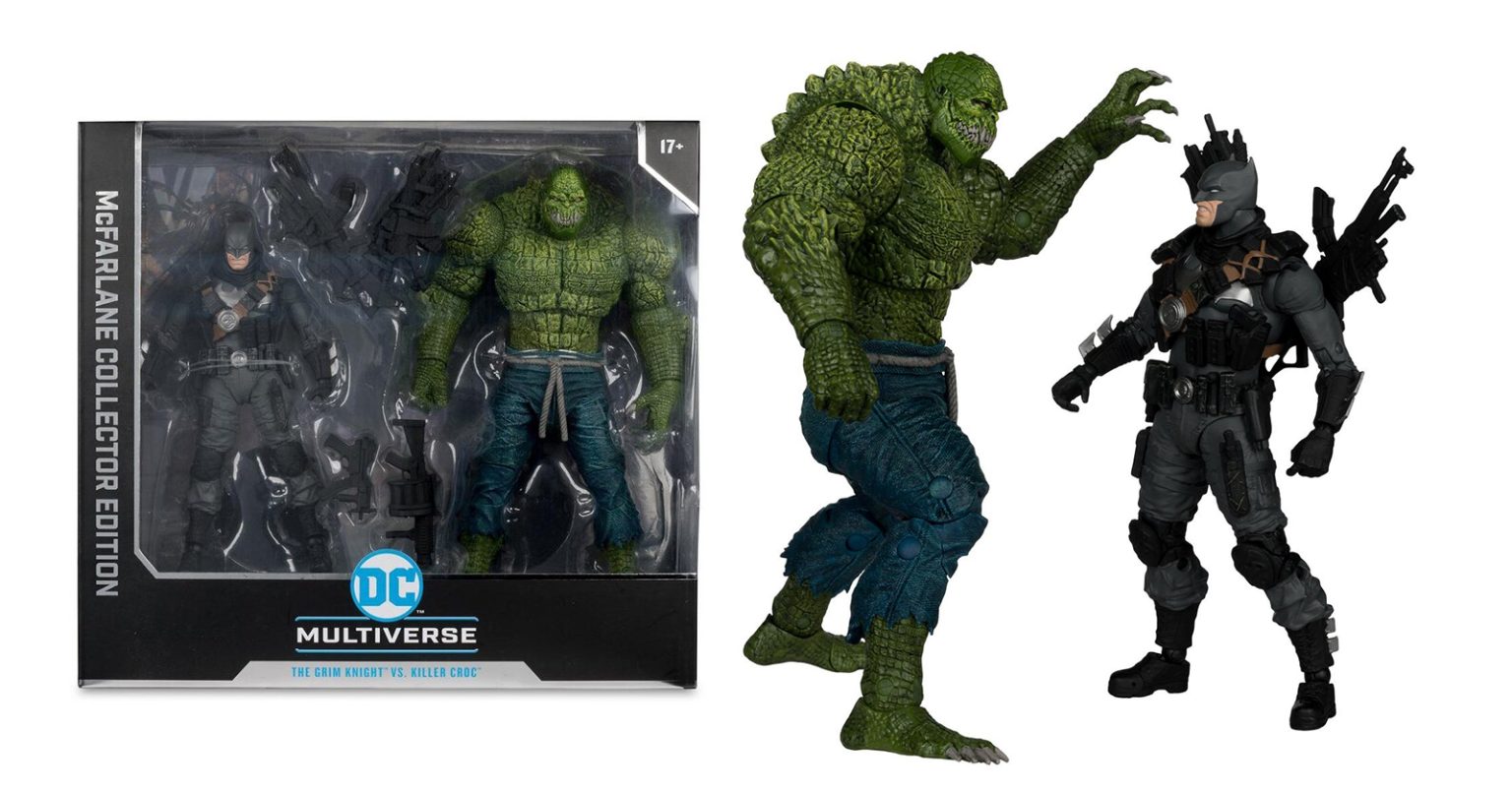 McFarlane Toys unveils DC Multiverse The Grim Knight vs. Killer Croc ...