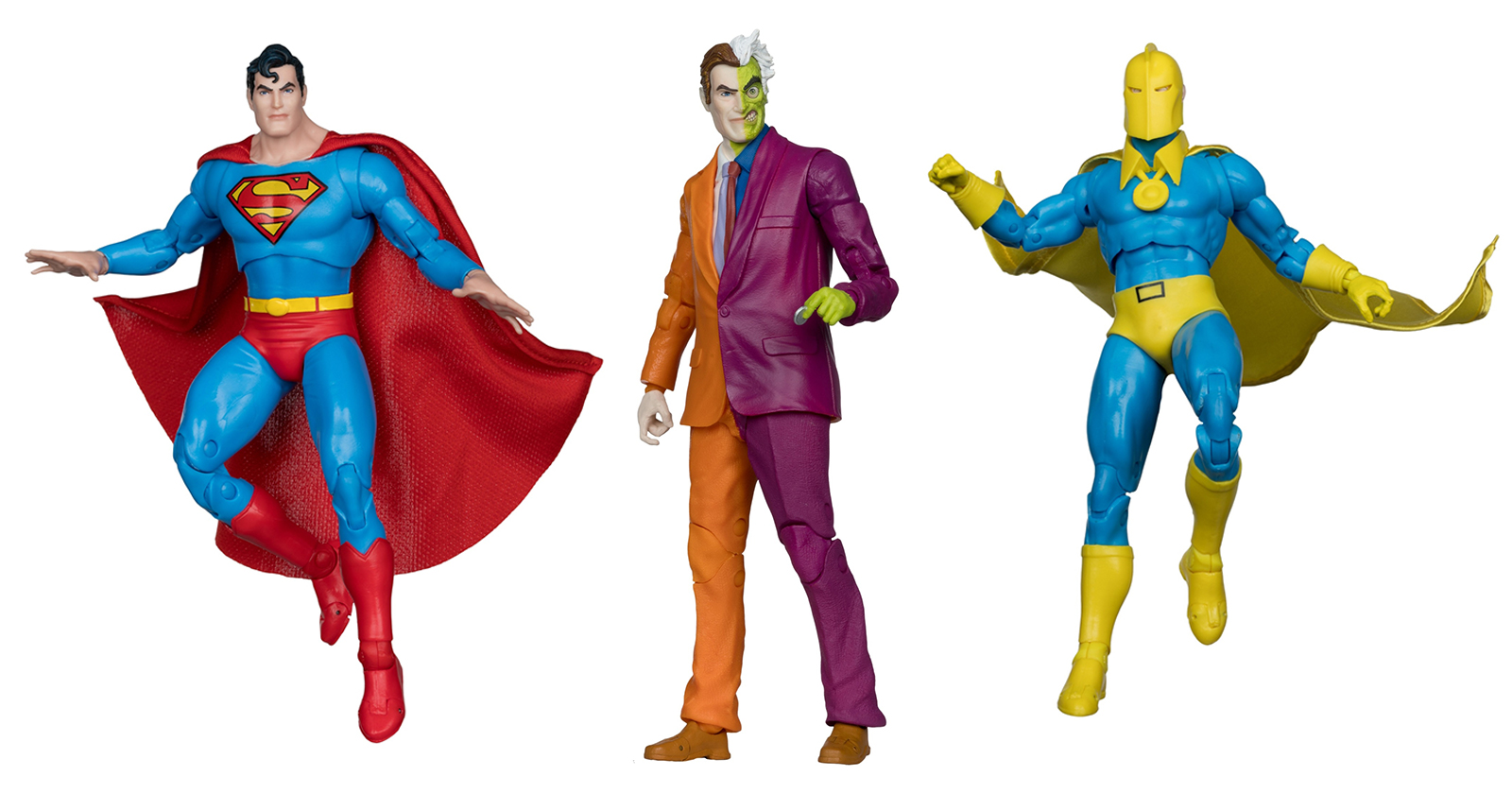 McFarlane's DC Silver Age Superman, Two-Face and Doctor Fate action ...
