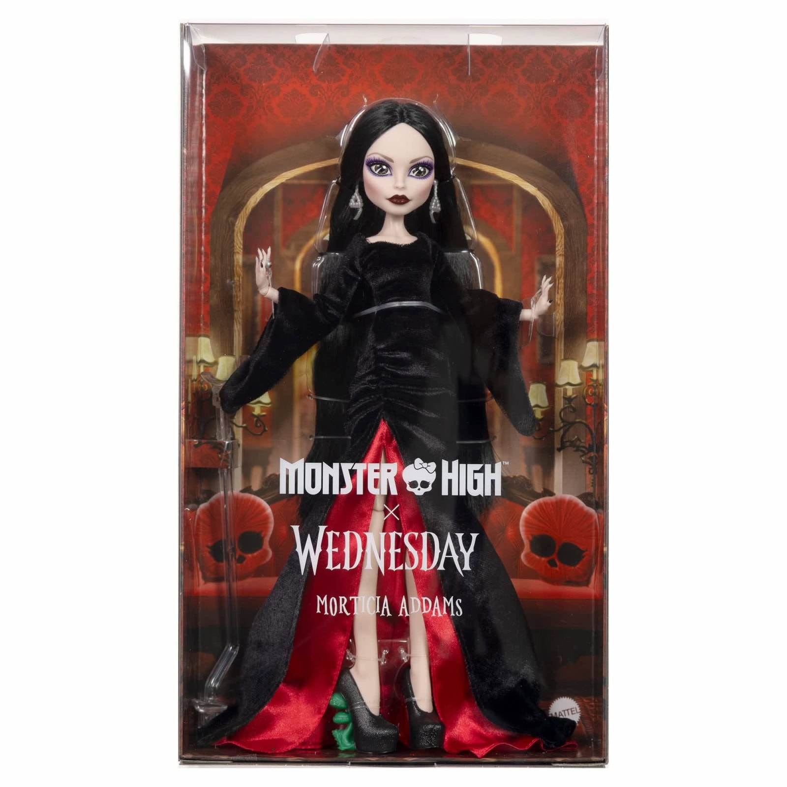 Monster High x Wednesday Morticia Addams Skullector Doll unveiled by Mattel