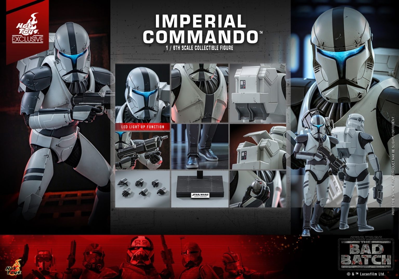 Star Wars: The Bad Batch Imperial Commando sixth scale figure unveiled ...