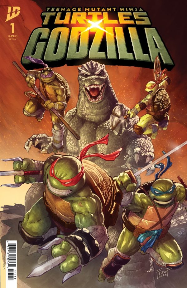 Teenage Mutant Ninja Turtles x Godzilla crossover series announced by IDW