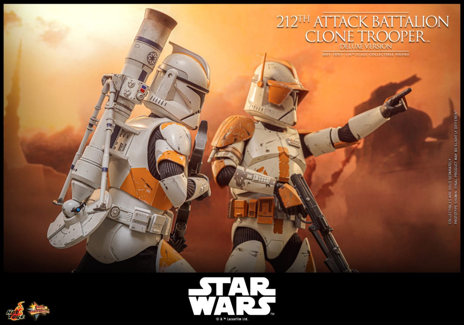 The 212th Attack Battalion Clone Trooper enters the battle with Star ...