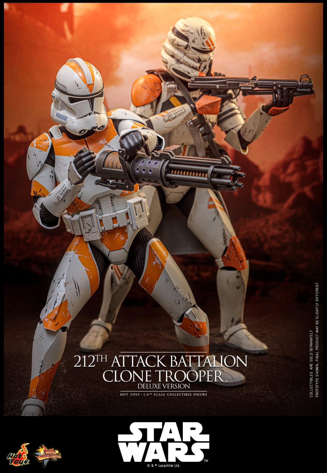 The 212th Attack Battalion Clone Trooper enters the battle with Star ...